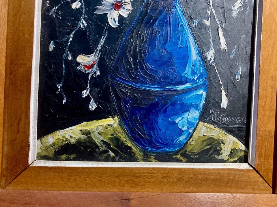 Haitian Painting on Masonite by Jacques Enguerrand Gourgue 8x16 Framed ...