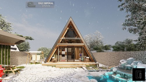 700SF Tiny House Cabin Plans - Blueprints - Modern, Bathroom and Loft ...