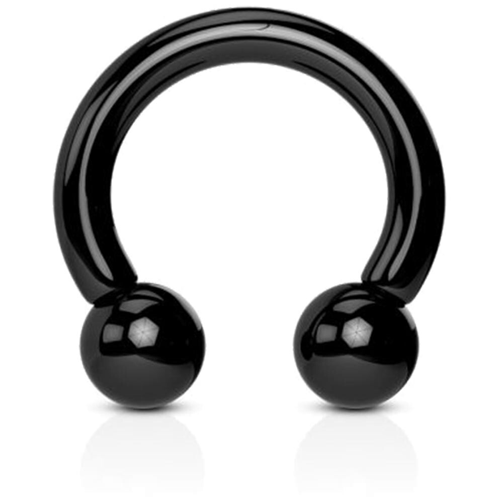 Circular Ring Acryl Schwarz Intim Piercing Prinz Albert 2,5 - 6 mm Dick ...