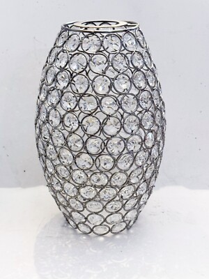 Westinghouse 10” Crystal Jewel Beads Oval Shade Brushed Nickel Pendant ...