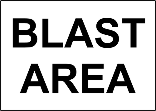 BLAST AREA | Laminated Vinyl Decal Sticker Label | eBay