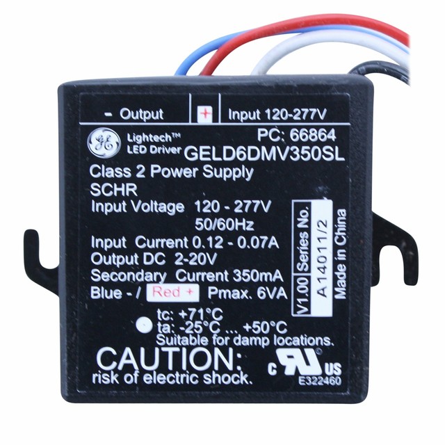 GE Lamps Geld6dmv350sl-120 LIGHTECH Power Supply LED Driver 120 Volt AC ...