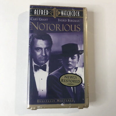 NOTORIOUS on VHS Clamshell Cary Grant Ingrid Bergman Alfred Hitchcock ...