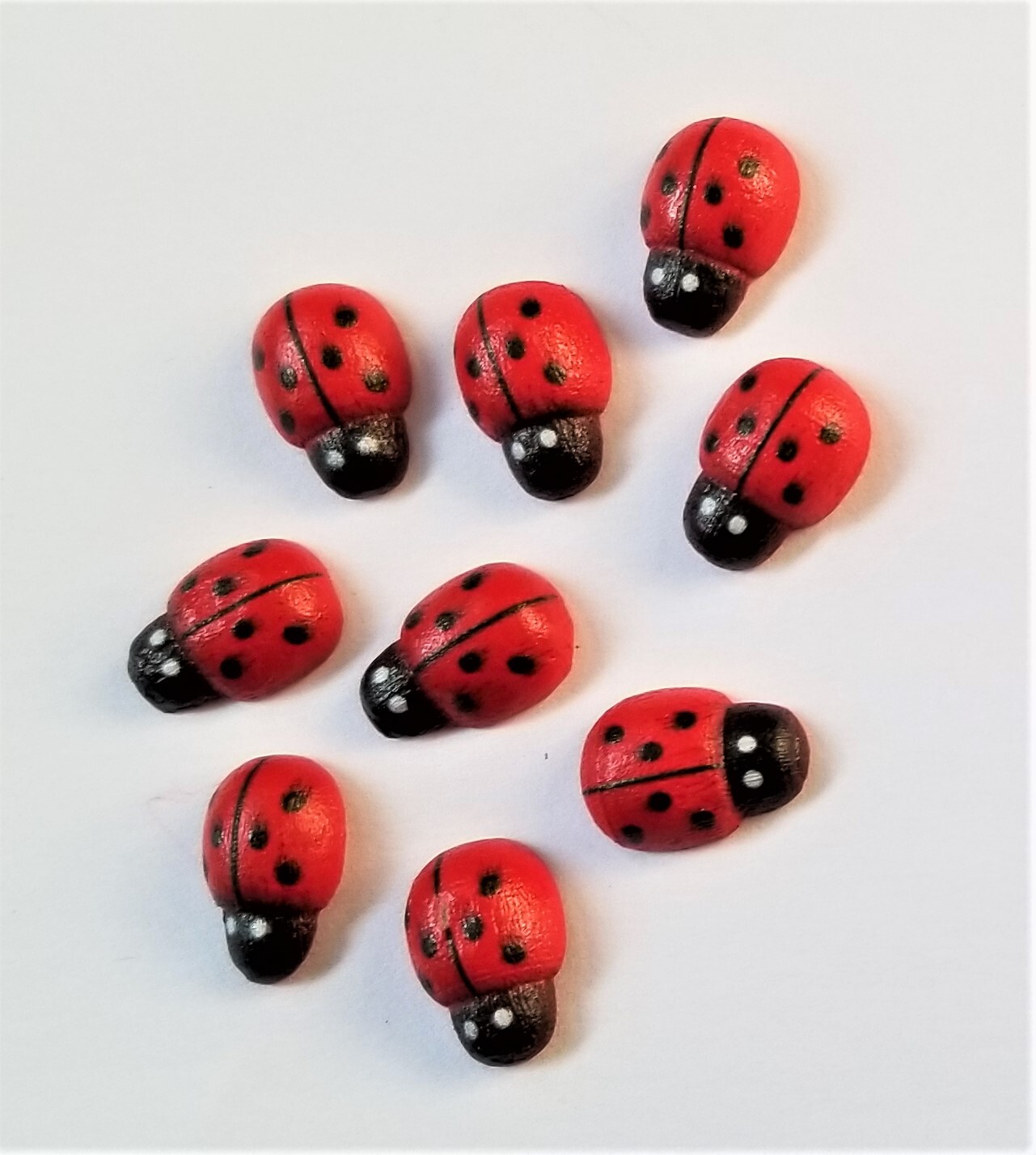 9 Mini Wood Ladybug Handmade Decorative Thumb Tacks/Push Pins or ...
