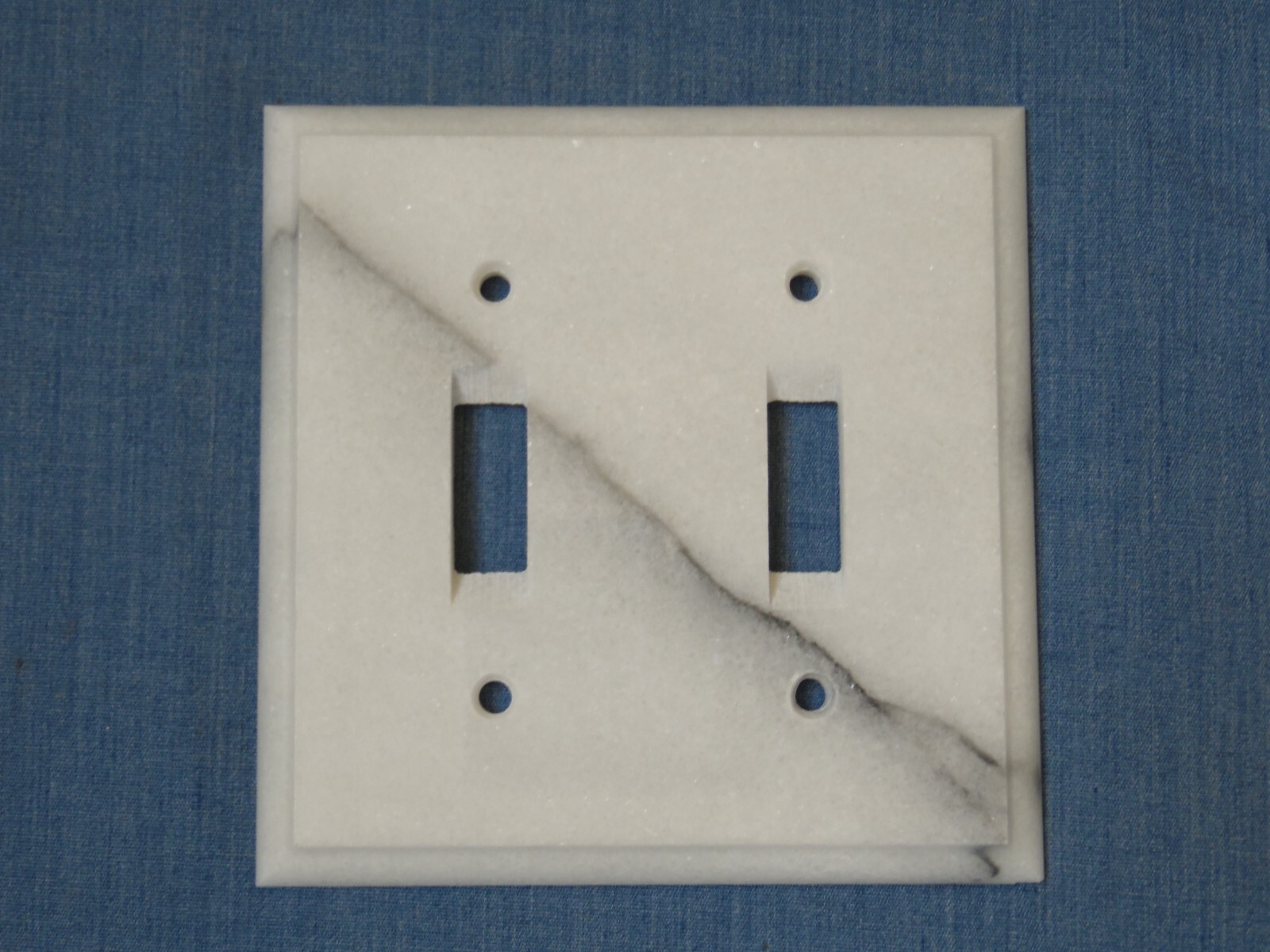 REAL MARBLE STONE Antique Light Switch Plate Cover Wallplate 2 Toggle ...