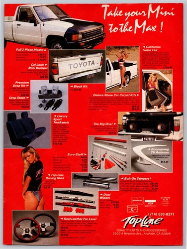 1989 Top Line Parts Accessories Anaheim California VTG Lowrider Print ...