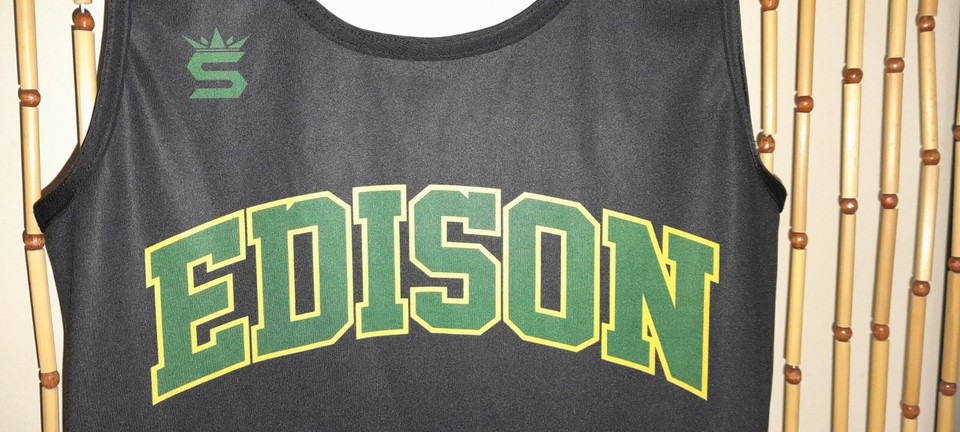 EDISON HIGH HS SUPREME Chargers Spandex Jock Wrestling Team Singlet ...