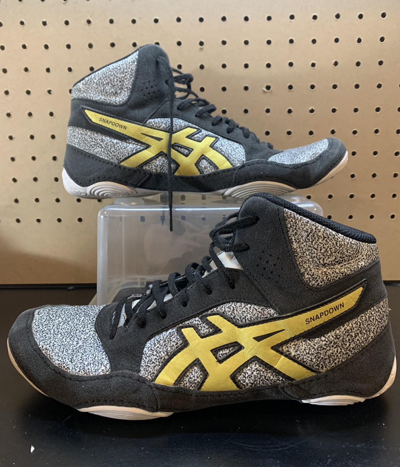 Asics Snapdown 3 Wrestling Boxing Shoes Black Gray Go… - Gem