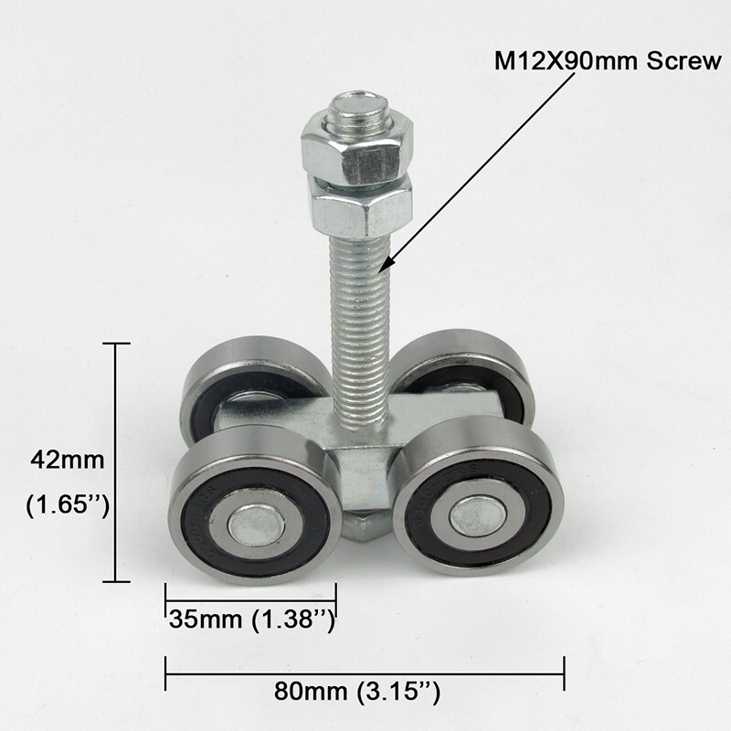 4PCS Heavy Sliding Door Rollers Industrial Hanging Track Wheel Pulley ...