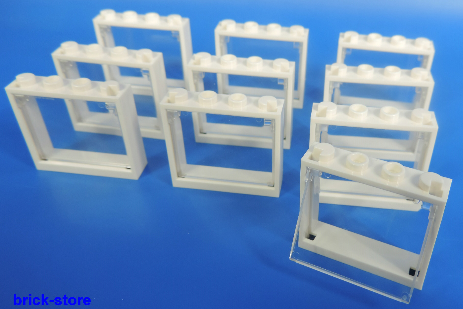 LEGO® Window 1x4x3 Frame White with Glass Insert Clear / 10 Piece | eBay