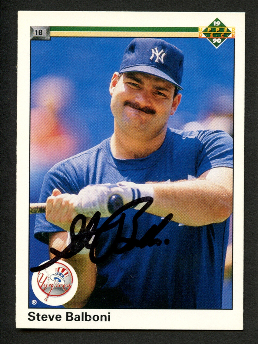 Steve Balboni #497 signed autograph auto 1990 Upper Deck Baseball Card ...