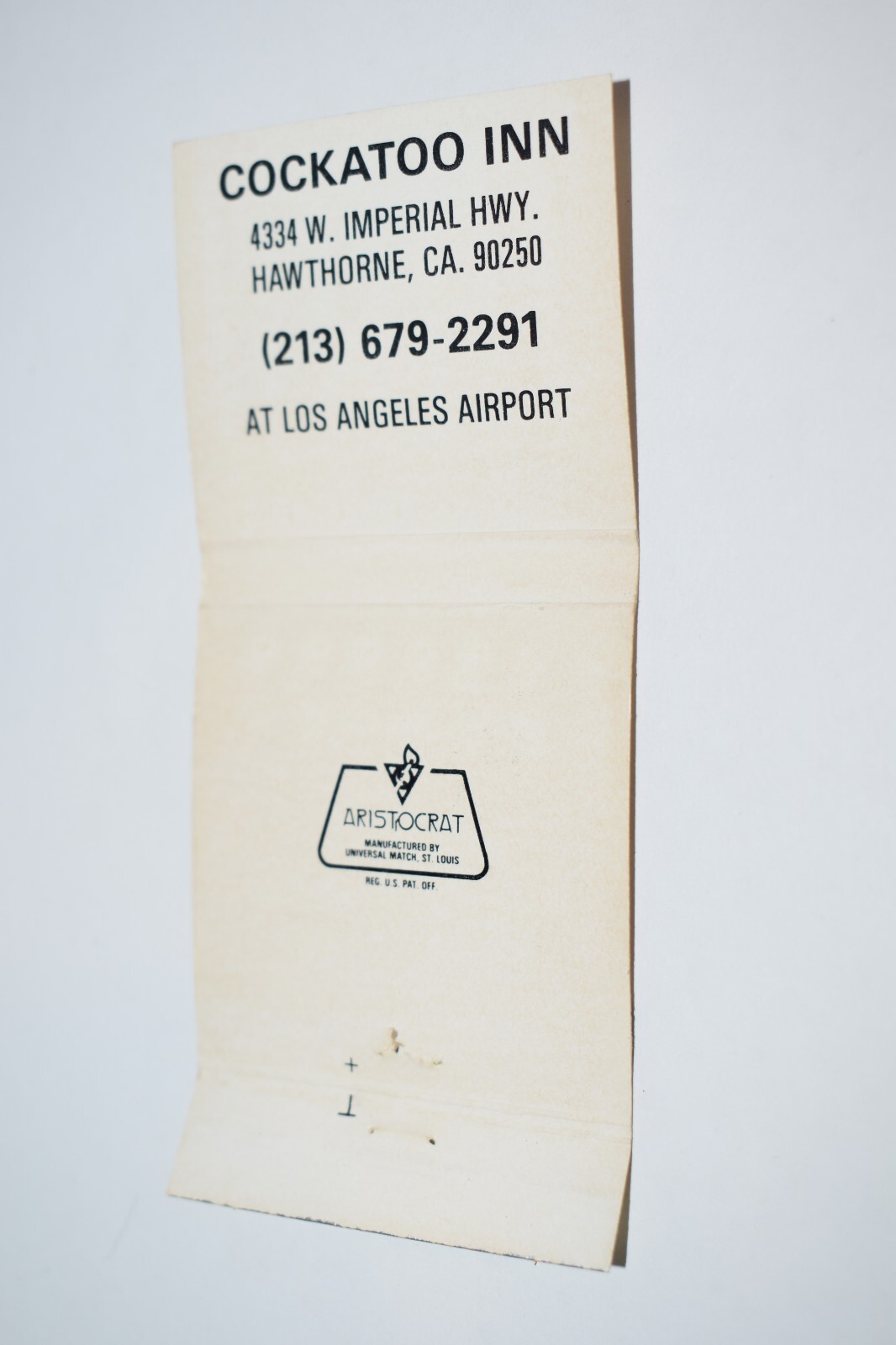 Cockatoo Inn Hawthorne California 30 Strike Matchbook Cover | eBay