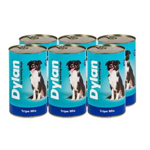 DYLAN 400G TINNED DOG FOOD CANNED WET TRIPE MIX PACKS WORKING DOG TINS ...