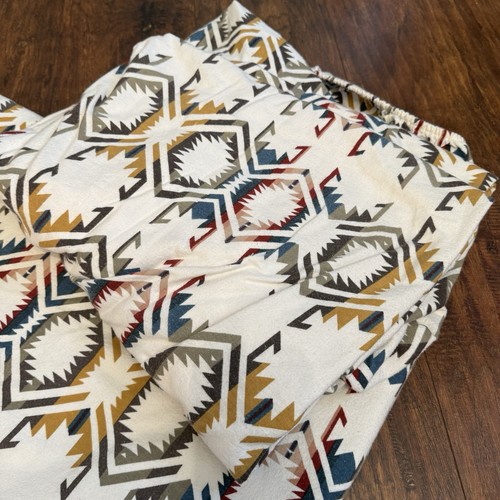 2pc Pendleton Aztec Southwest Pattern Twin Flannel Sheet 100% Cotton 66 ...