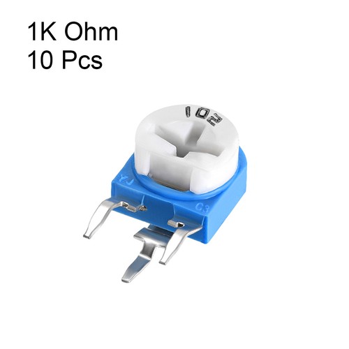 Trimmer Potentiometer 1K Ohm Adjustment Horizontal Variable Resistors ...