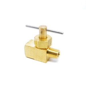 1/8 Male NPT x 1/8 Female NPT Inline Brass Liquid Gas Needle Valve ...