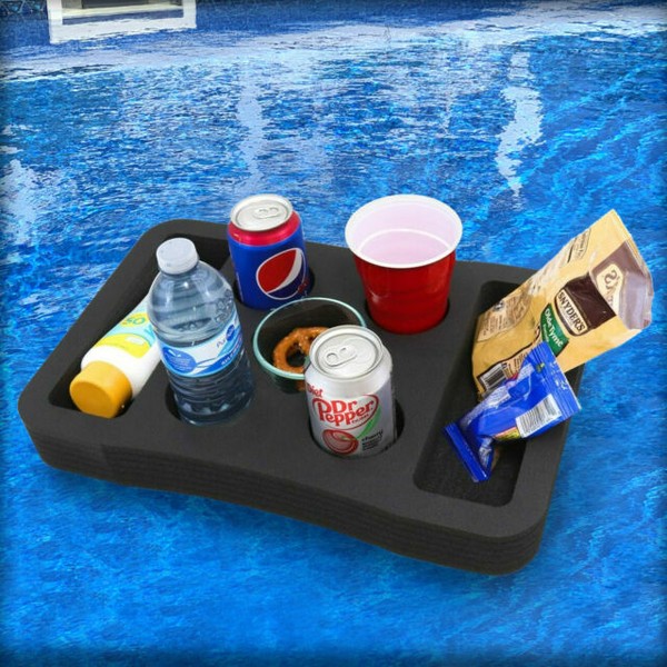 Floating Pool Drink Holder Table Party Tray Durable Black Foam 7 ...