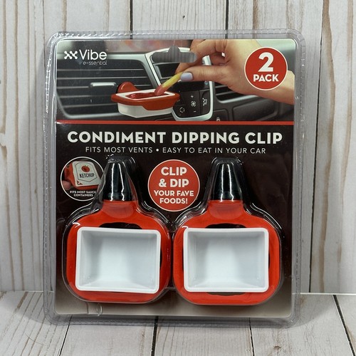 Vibe Fast Food Condiment Dip Clip in Vent Clip & Dip Your Sauce Ketchup ...