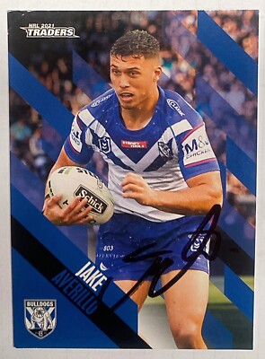 JAKE AVERILLO CANTERBURY BULLDOGS 2021 TRADERS NRL SIGNED CARD | eBay