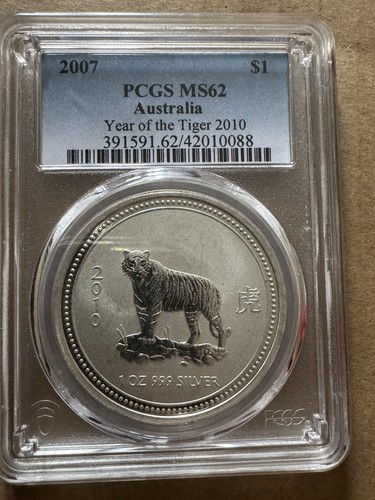Perth Mint 2007 Year Of Tiger Lunar Coin Pcgs Ms 62 | eBay