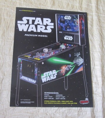 STAR WARS PREMIUM Stern Pinball flyer | eBay