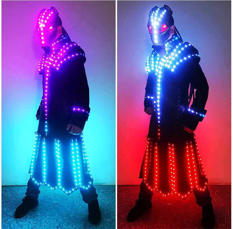LED Predator Costume Suit Illuminated Party Show Dance Glow Light ...