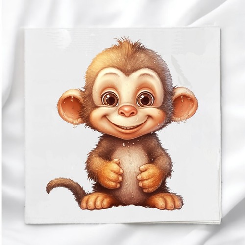 Baby Monkey Fabric Panel for Quilting Crafting Sewing Quilt Block ...