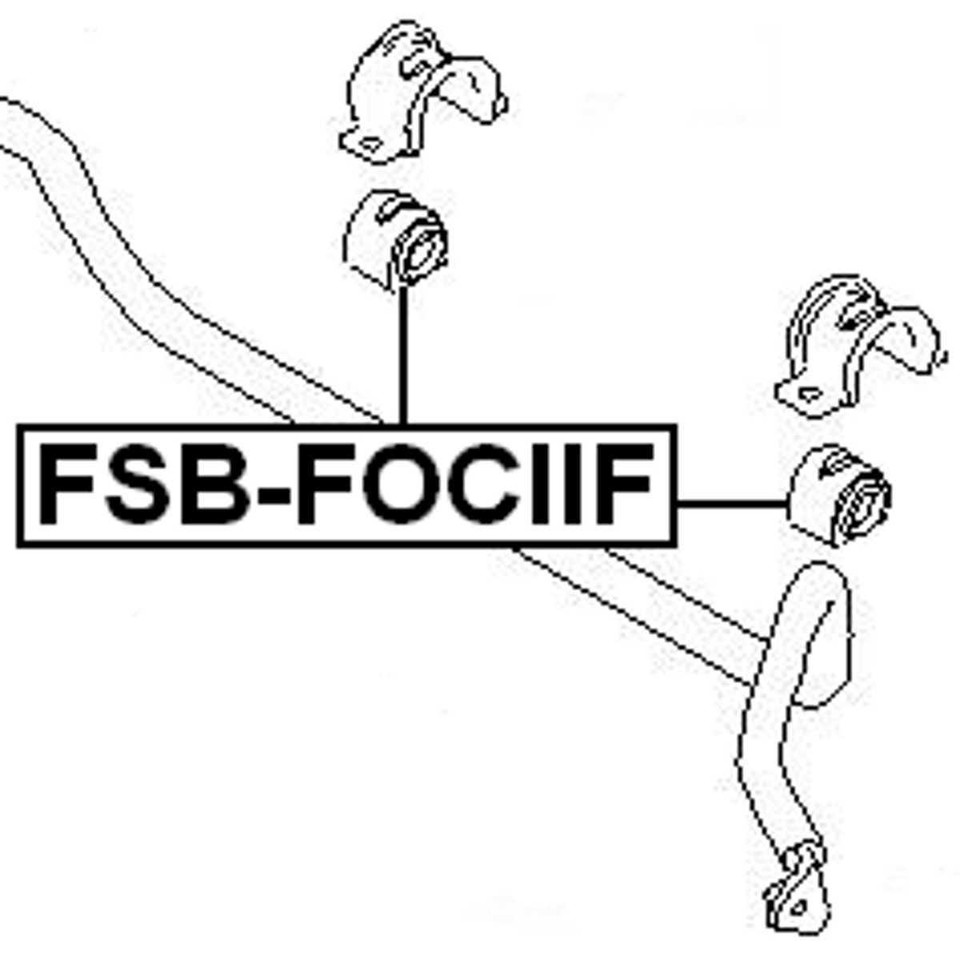 Suspension Stabilizer Bar Bushing-S, P34 Febest FSB-FOCIIF ...