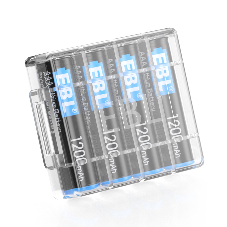 Lot EBL AA AAA 1200/ 3000mAh Lithium Batteries 1.5V Long Lasting + Box ...