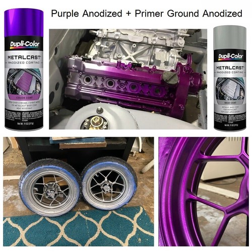 2PK Base Prime Ground Anodized Coating + Purple Metal Cast Anodized ...