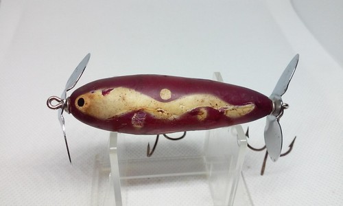 Vtg Phillips Lures Crippled Killer Purple/White 2 3/4" Topwater Fishing ...