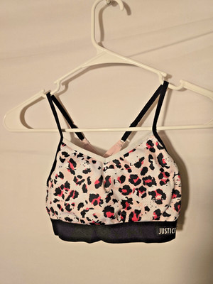 Justice Girls Training First Bra Leopard Print Size 30 30A Sweet Small ...