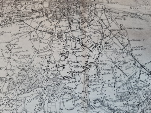 Antique 1850 map - Environs of Dublin - Ireland - Charles Knight | eBay UK