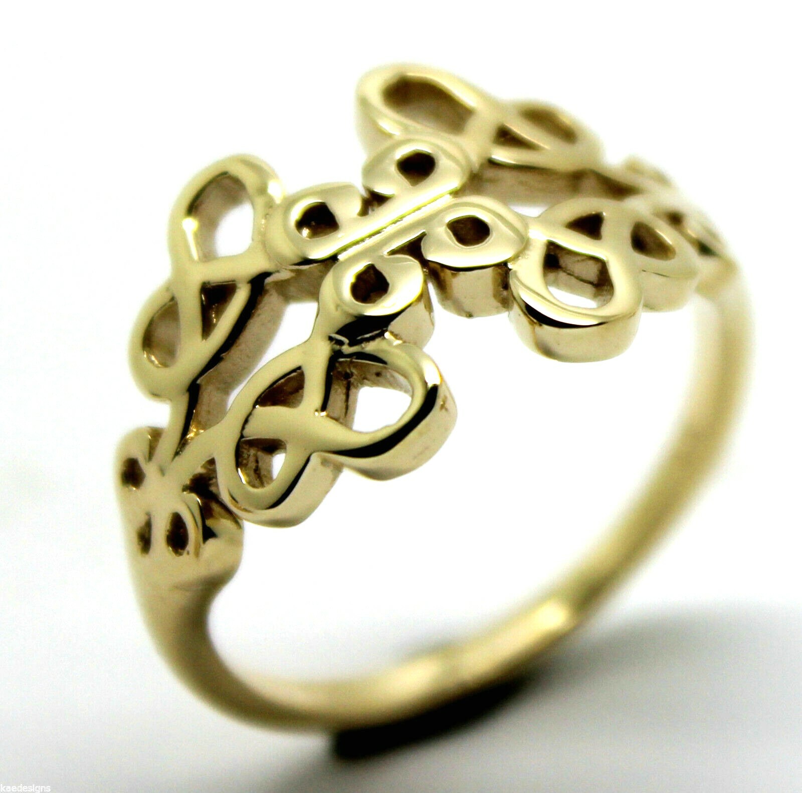 Size Q Solid Genuine 9ct Yellow Gold Hallmarked 375 Fancy Celtic Swirl ...