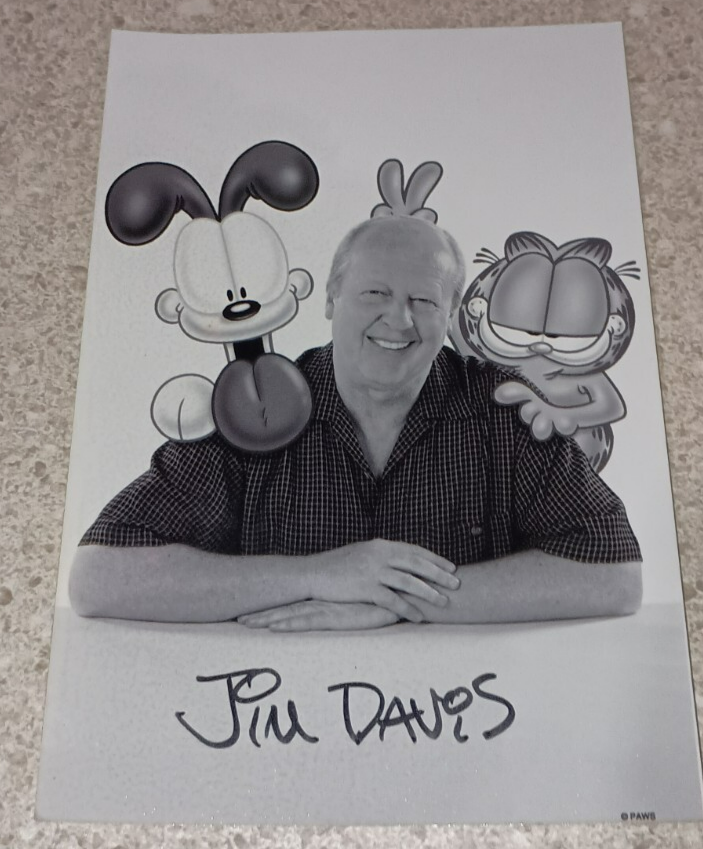 Garfield & Odie Jim Davis Autograph Lot 3 Piece Collectors Set Free ...