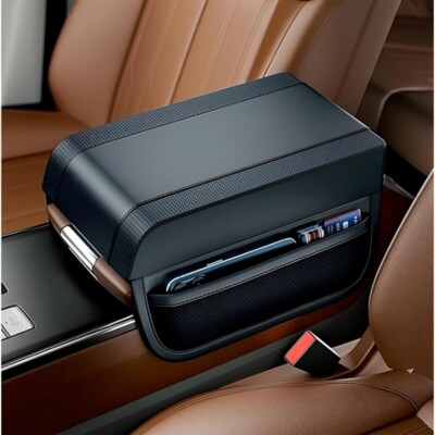 Universal Car Storage Arm rest Cushion Armrest Centre Console Box ...