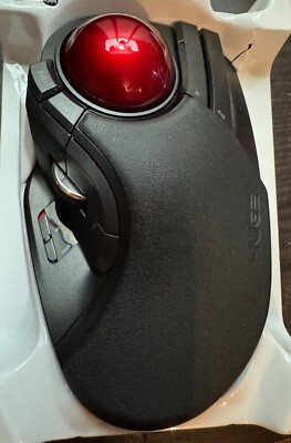 ELECOM HUGE Trackball Mouse, 2.4GHz Wireless, Finger Control, 8-Button ...