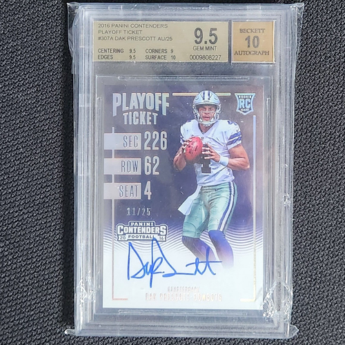 2016 Panini Contenders - Rookie Ticket RPS Dak Prescott #307 Playoff ...