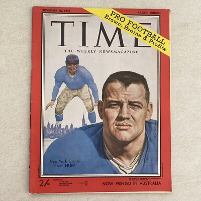 Time Magazine November 30, 1959 New York Giants Sam Huff VINTAGE ADS | eBay