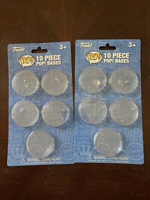 NEW Funko 2 Packs Of 10 POP! Bases 20 Total Clear Stands, Great For ...
