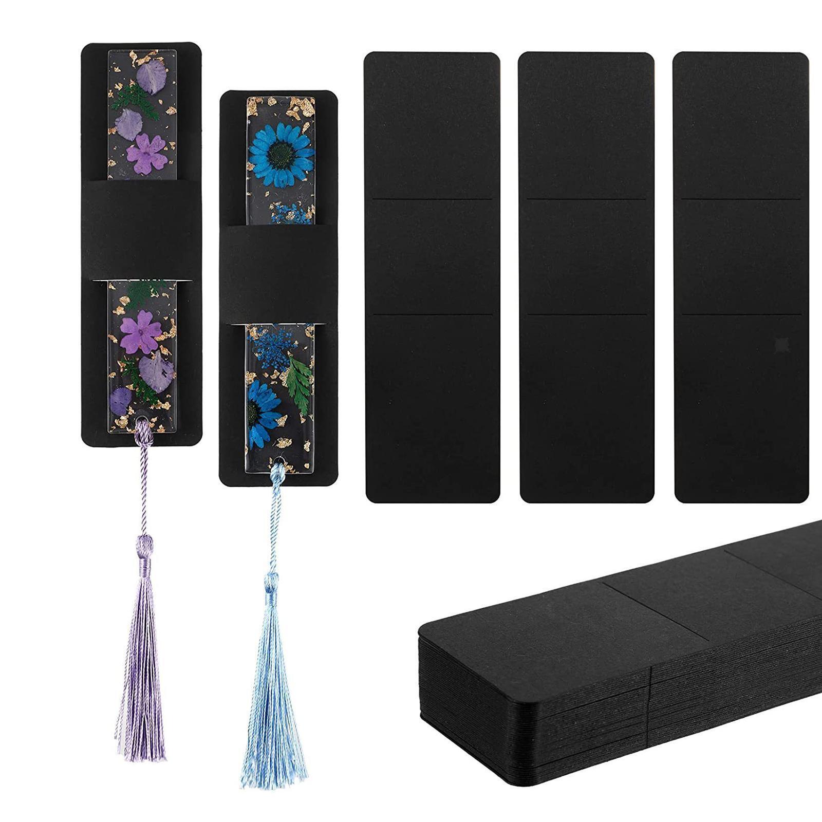 50x Bookmark Sleeves Kraft Bookmark Holder for Packaging Black | eBay UK