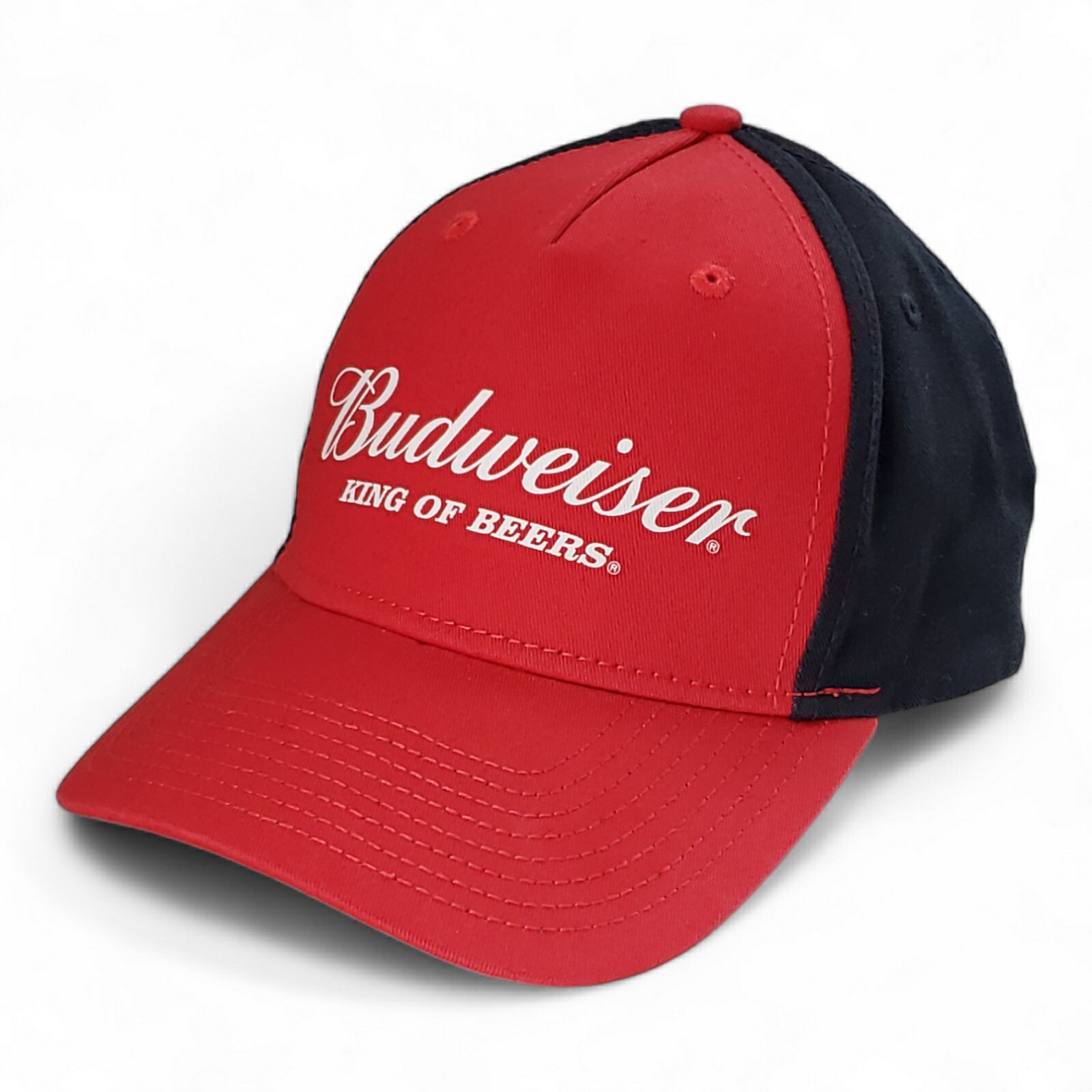 H3 Headwear Budweiser King of Beers Two Tone Red & Navy Adjustable ...