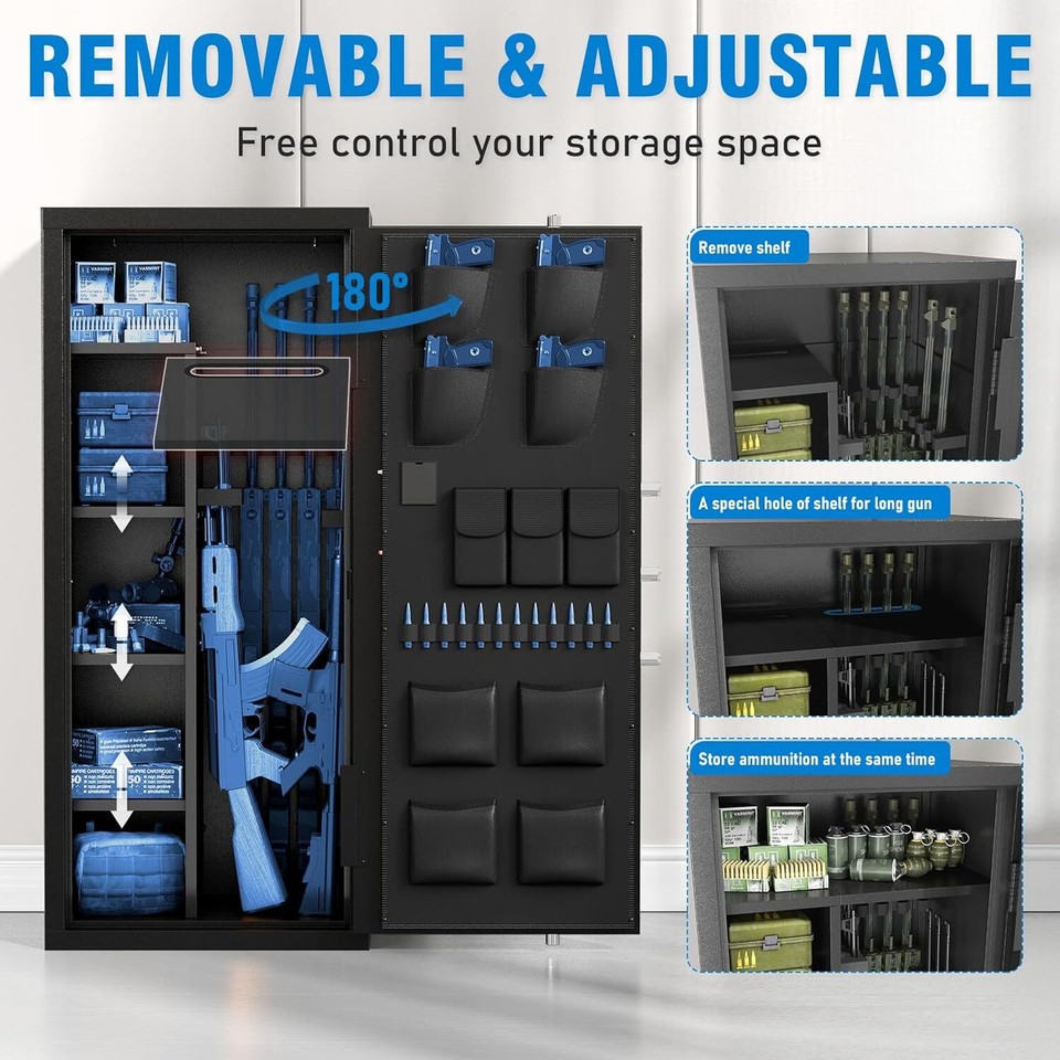 15-20 Gun Safe, Large Gun Safe for Rifles and Pistols, Unassembled ...