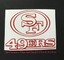 NFL SAN FRANCISCO 49ERS Red car decal 4 1/4 in x 5 1/2 in die cut ...