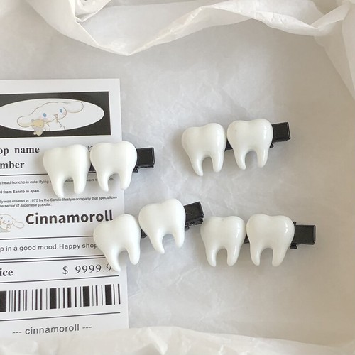 Fun Creative Teeth Hair Clip Y2k Hairpin Side Bang Barrette Girls Hair ...
