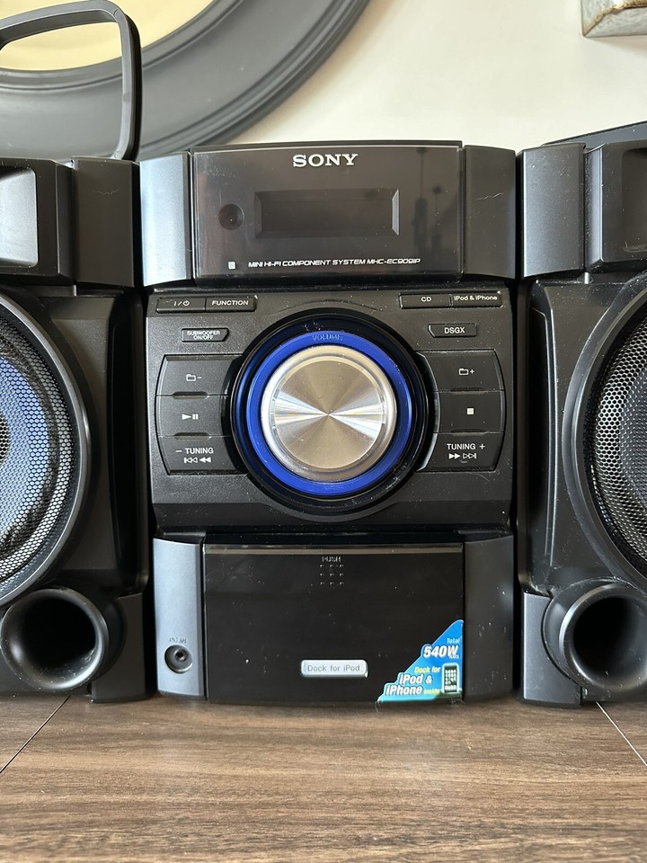 Sony MHC-EC909iP Hi-Fi Music System Receiver CD Player MP3 Subwoofer ...