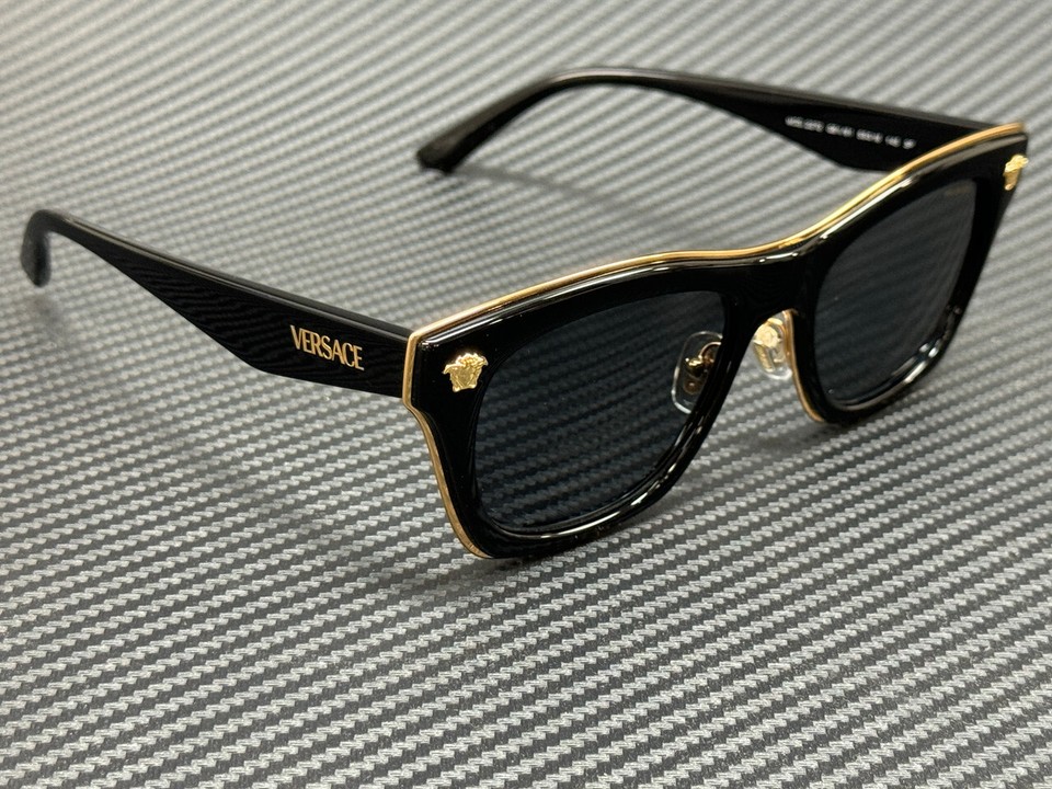 VERSACE VE2272 GB1 81 Black Grey Polarized Men's 53 mm Sunglasses | eBay