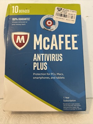 McAfee AntiVirus for 10 Devices - PC/Mac/Smartphone/Tablet -- NEW | eBay