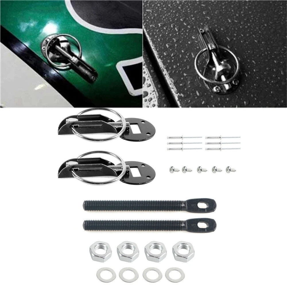 Universal Racing Aluminum Alloy Mount Bonnet Hood Pin Pins Lock Latch ...