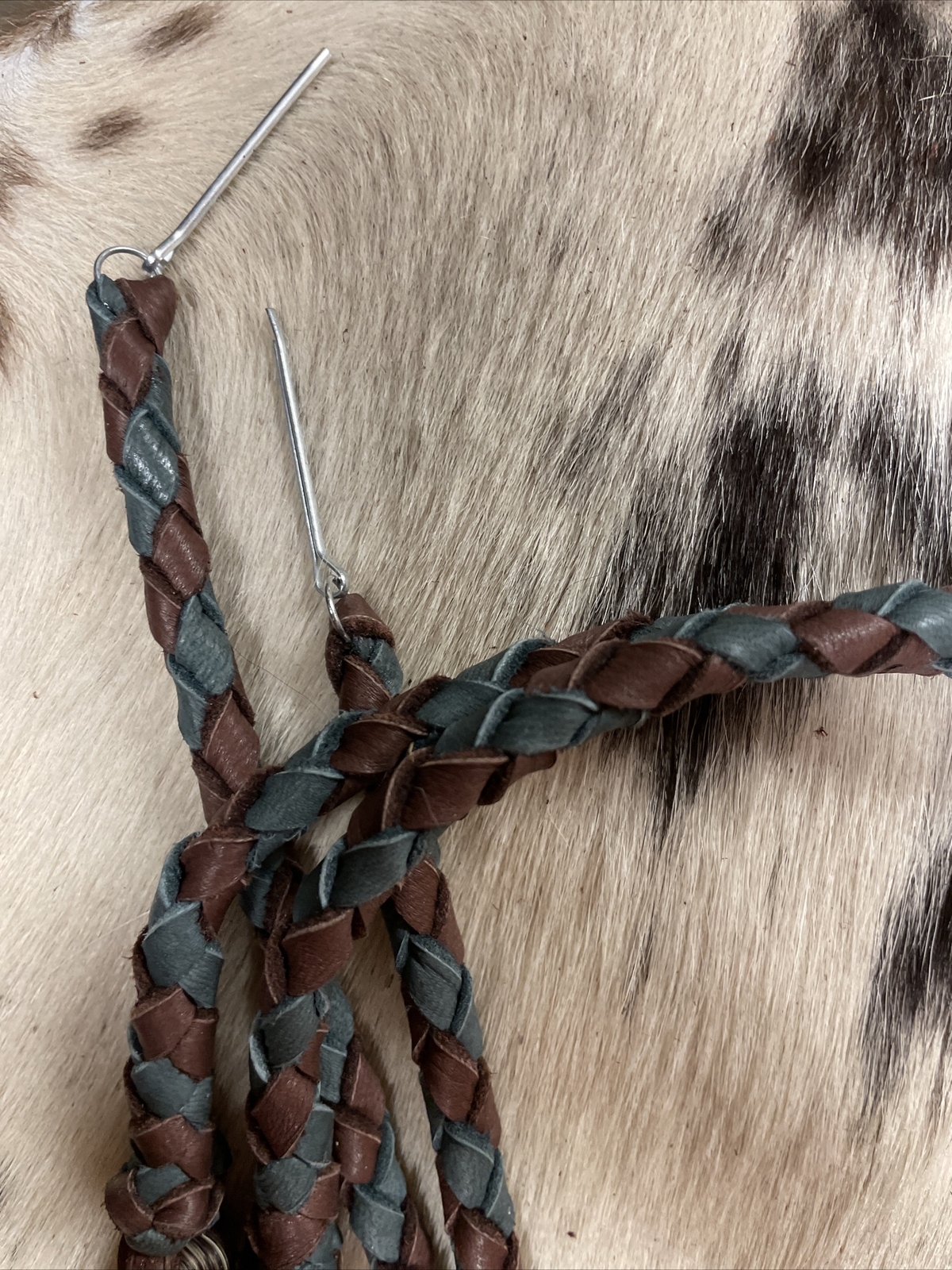 USA BRAIDED LEATHER CHIN DEERSKIN STAMPEDE WIND STRINGS HAT TIE ...